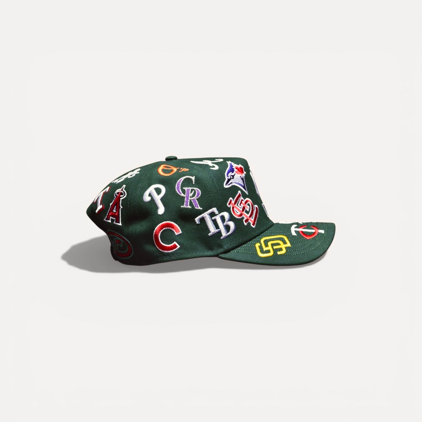 New Era 9forty A Frame MLB All Over Dark Green – 78Caps